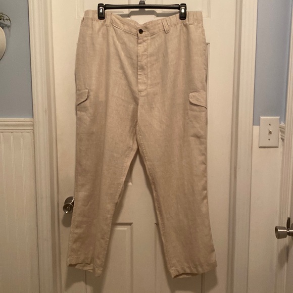 Caribbean | Pants | Caribbean Cream 0 Linen Mens 44 X 30 Cargo Pants ...